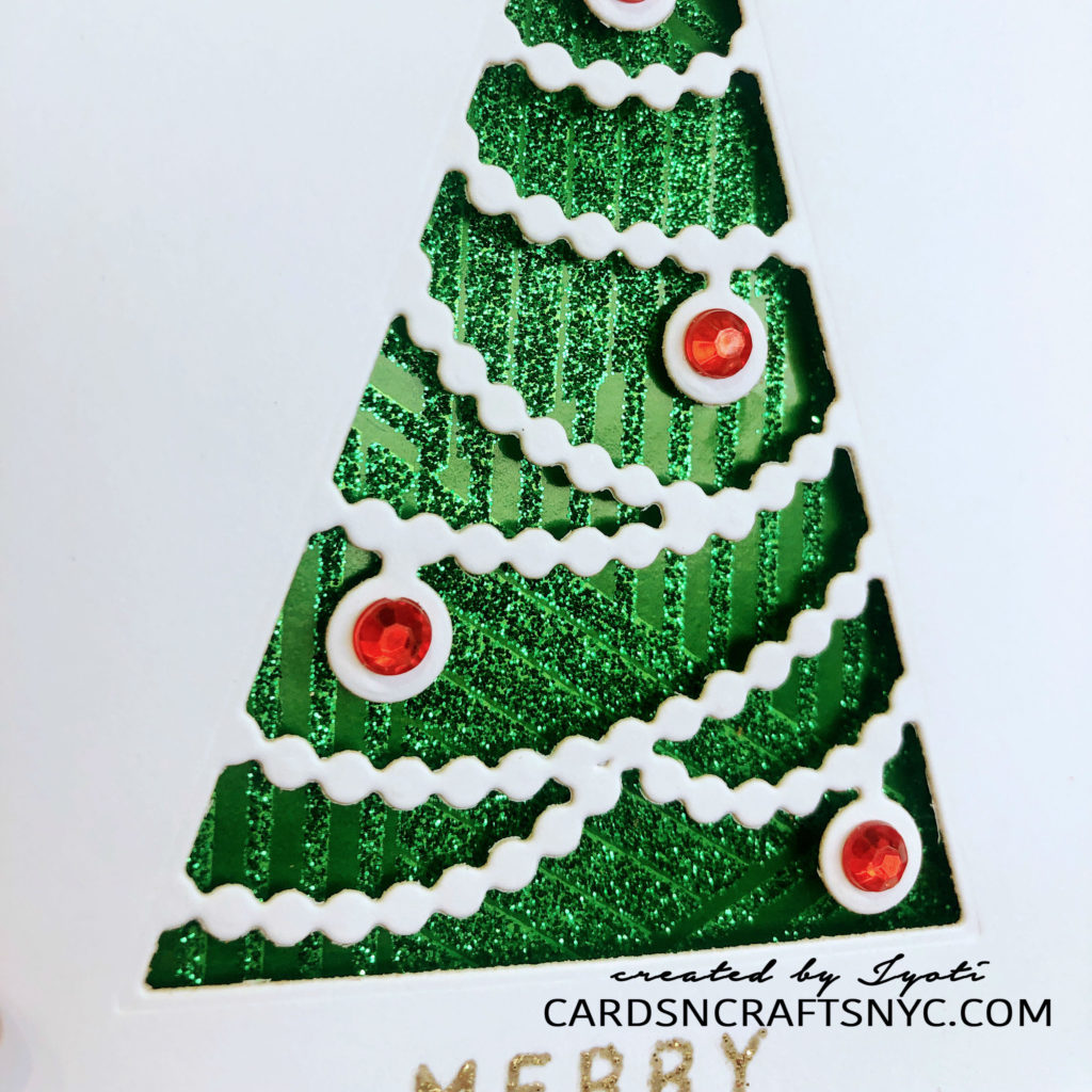 Christmas Card Using Spellbinders dies - CARDSNCRAFTSNYC