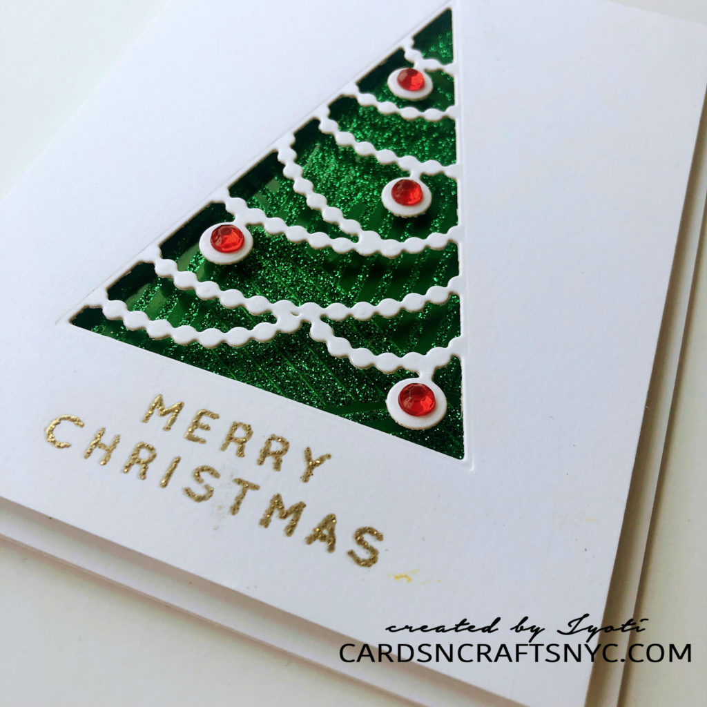 Christmas Card Using Spellbinders dies - CARDSNCRAFTSNYC