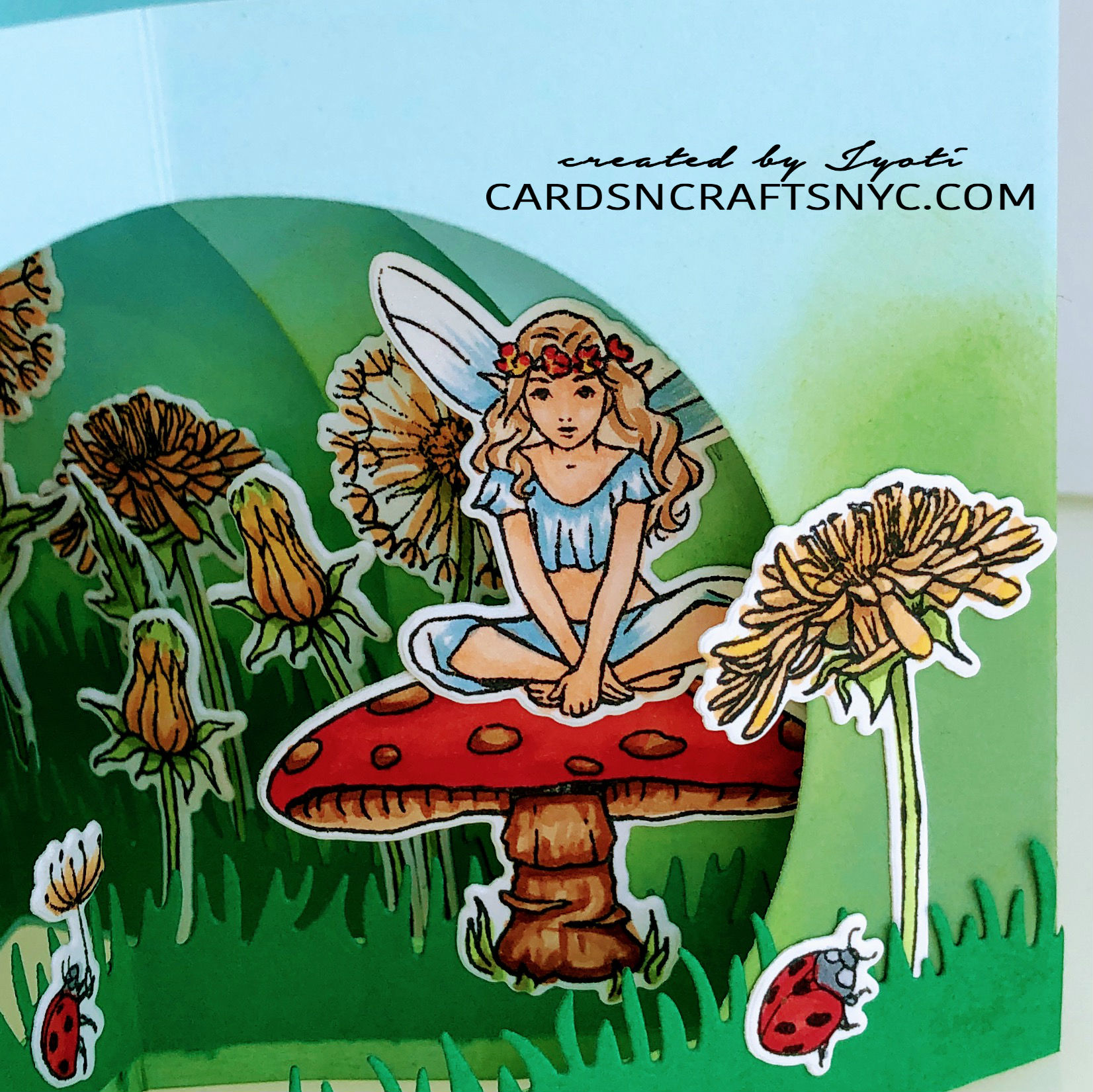 Pop Up Stage Card Featuring My Monthly Hero Kit Dec 2018 - CARDSNCRAFTSNYC