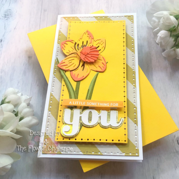 Die Cut Daffodil Card/ The Flower Challenge - CARDSNCRAFTSNYC