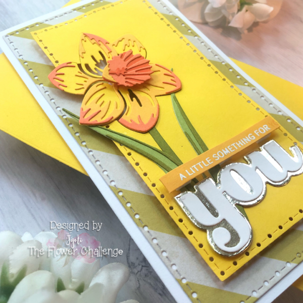 Die Cut Daffodil Card/ The Flower Challenge - CARDSNCRAFTSNYC