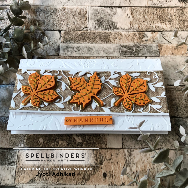 Fall Leaves Thankful Card - Spellbinders Small Die Sep '22