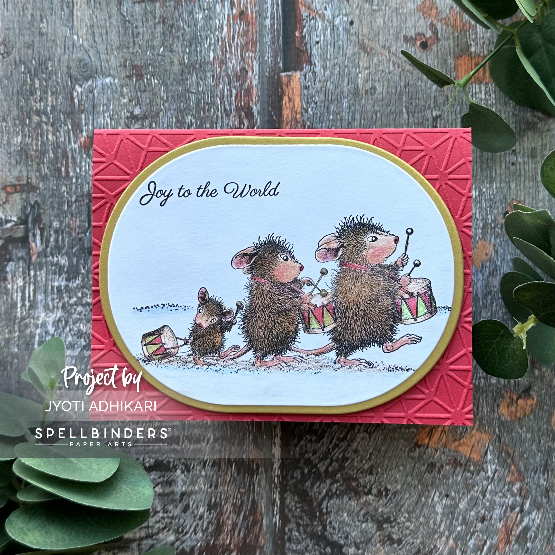 Spellbinders Drummer Mice Card - CARDSNCRAFTSNYC