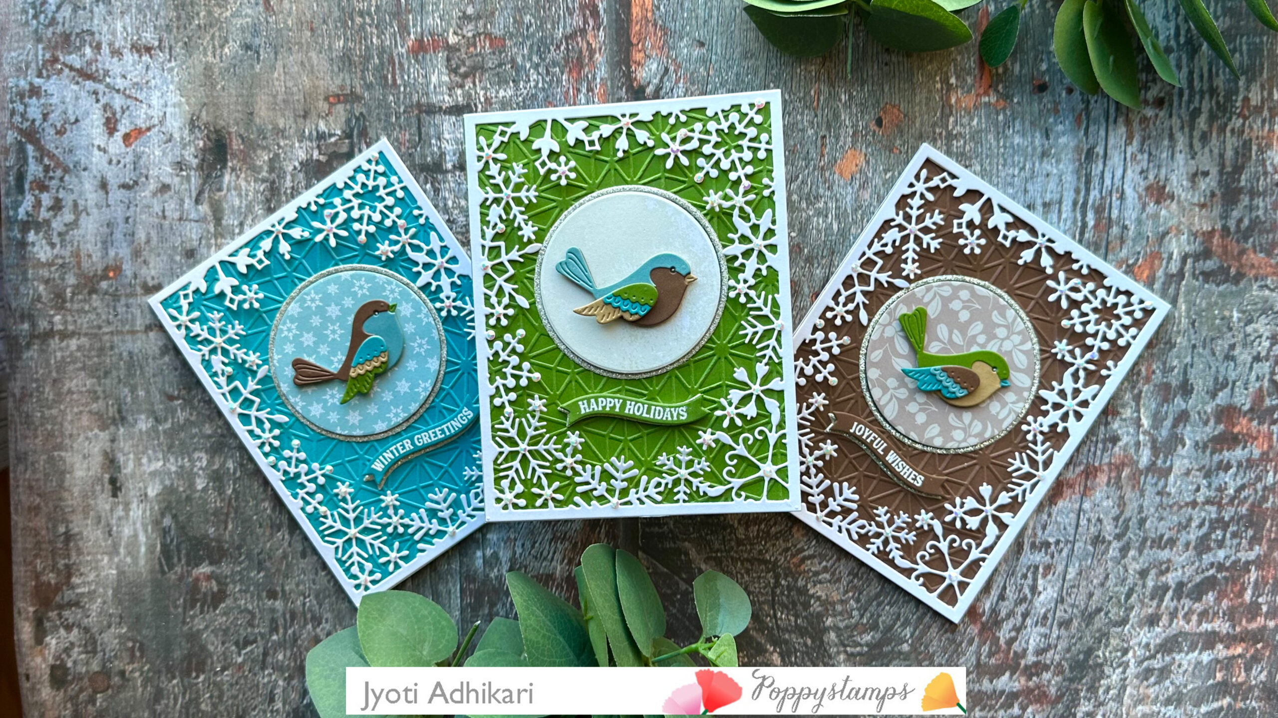 Nordic Bird Winter Cards - CARDSNCRAFTSNYC