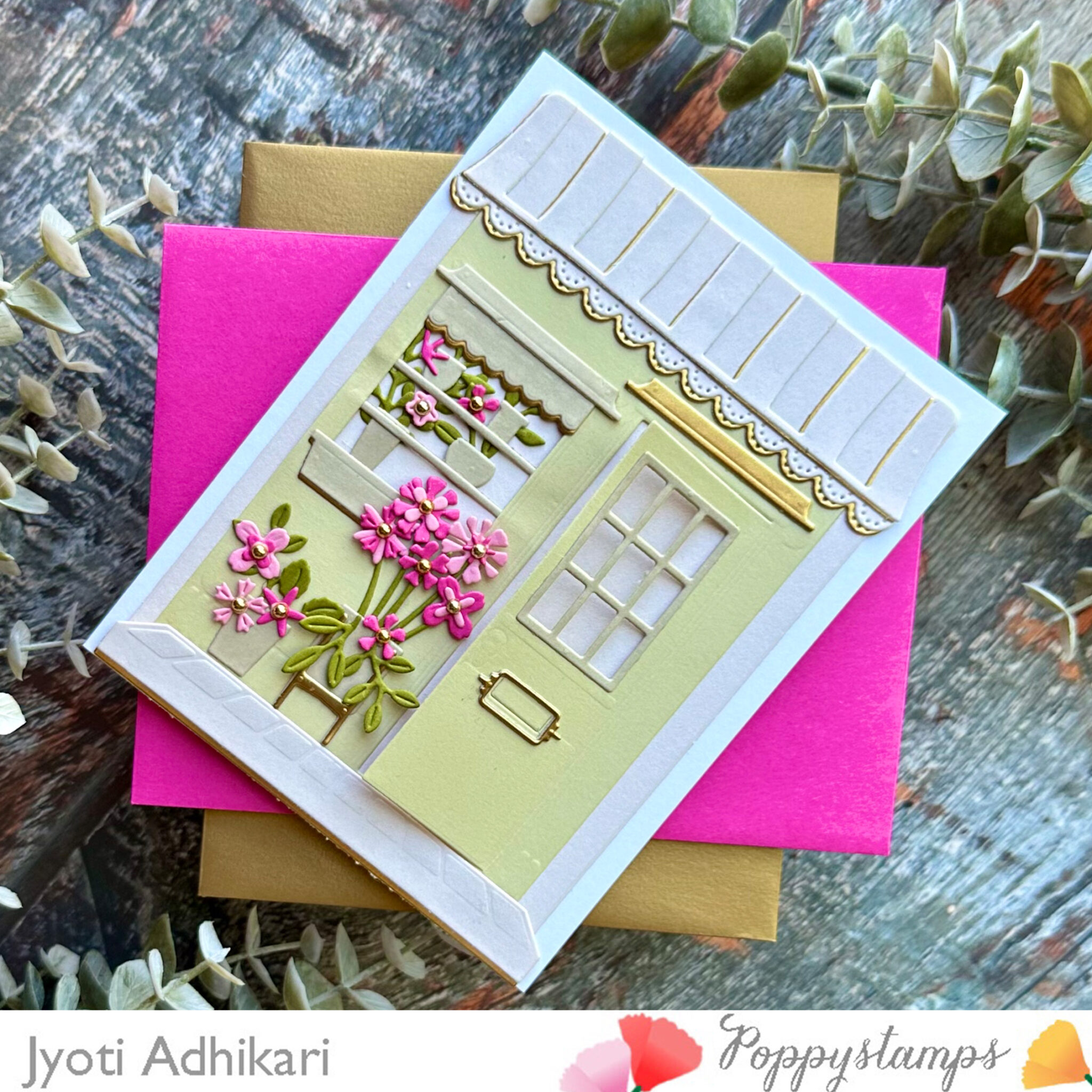 A Charming Flower Shop Card - CARDSNCRAFTSNYC