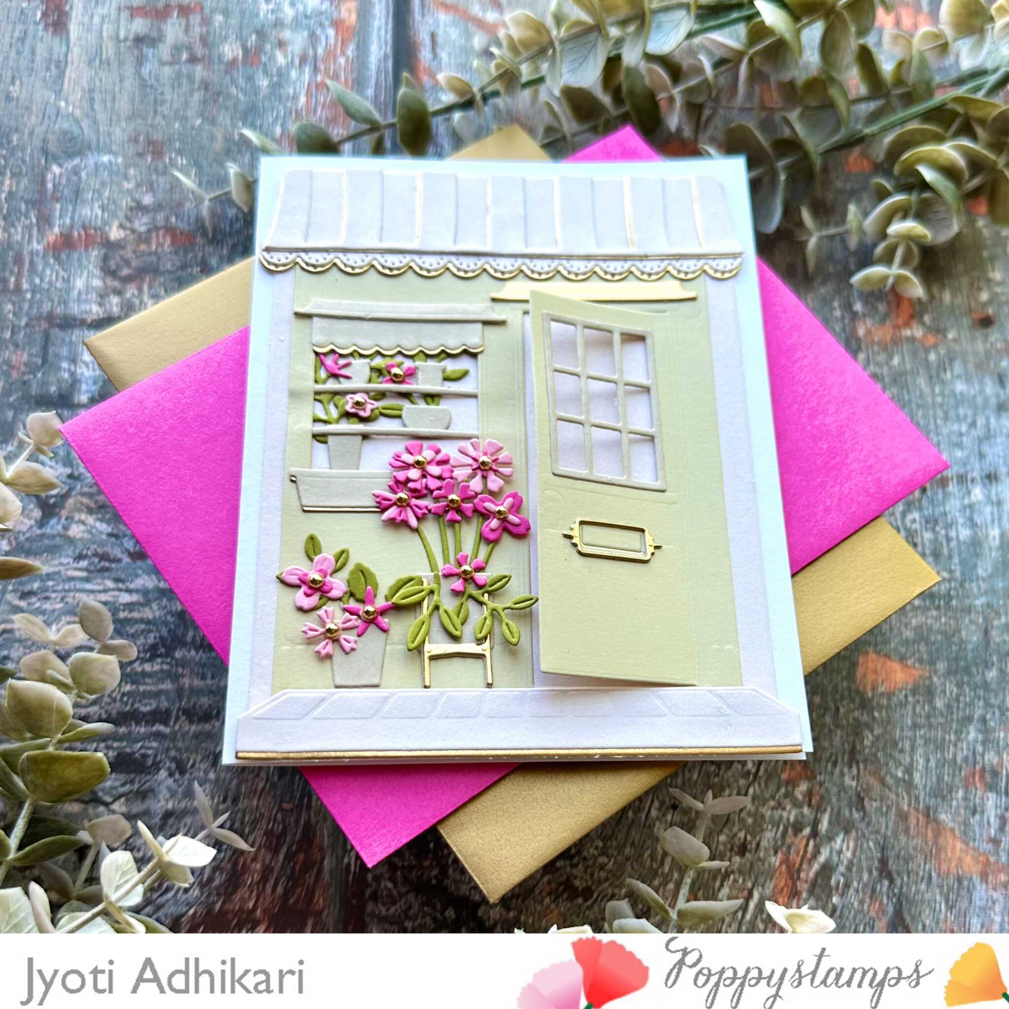 A Charming Flower Shop Card - CARDSNCRAFTSNYC