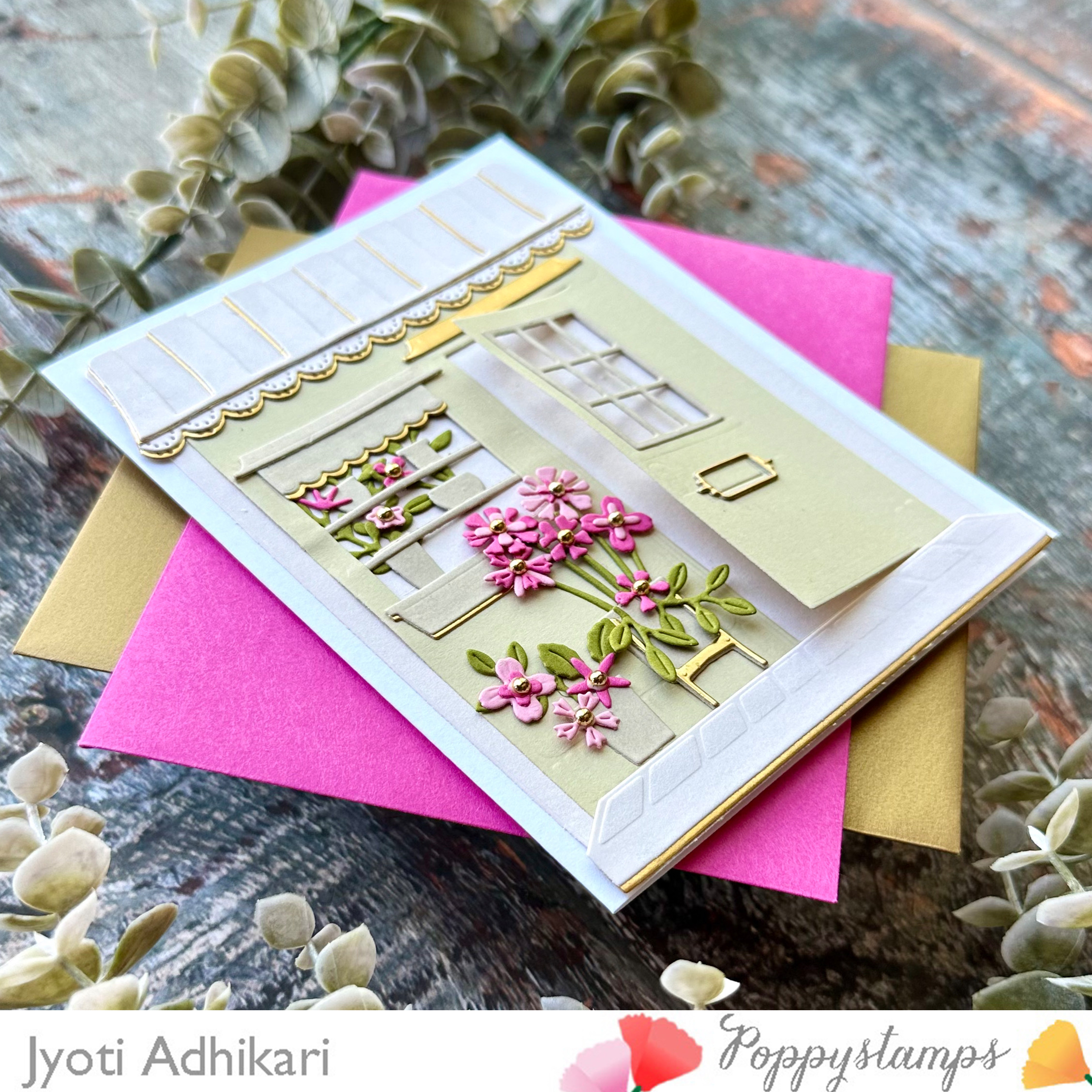 A Charming Flower Shop Card - CARDSNCRAFTSNYC