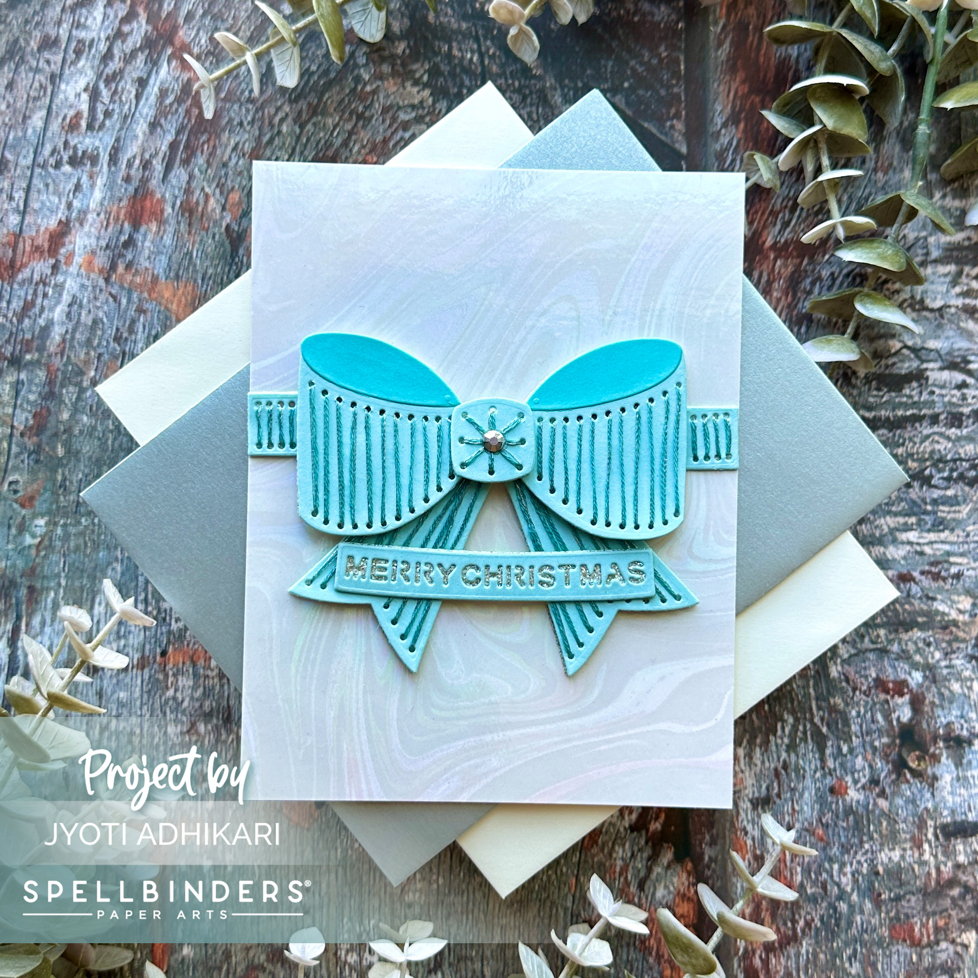 Stitched Bow Card with Spellbinders - CARDSNCRAFTSNYC