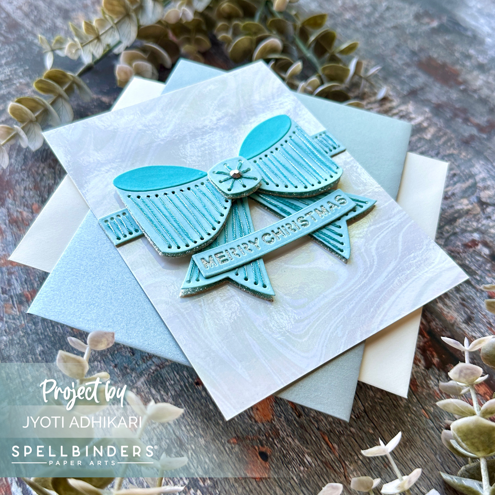 Stitched Bow Card with Spellbinders - CARDSNCRAFTSNYC